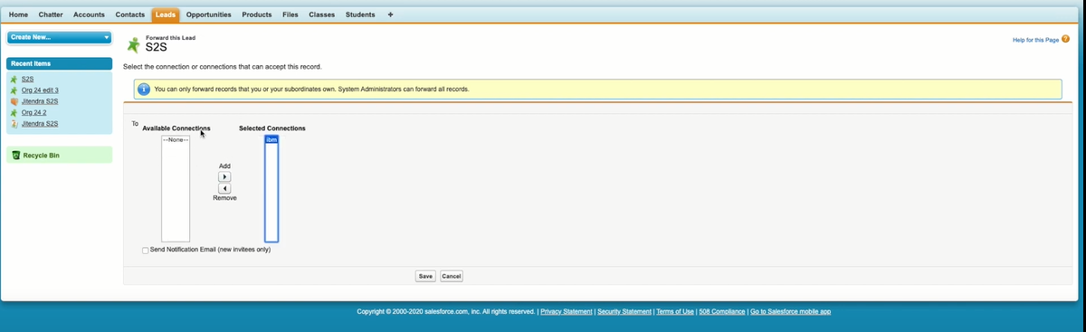Salesforce-to-Salesforce Connect in Salesforce Customer 360